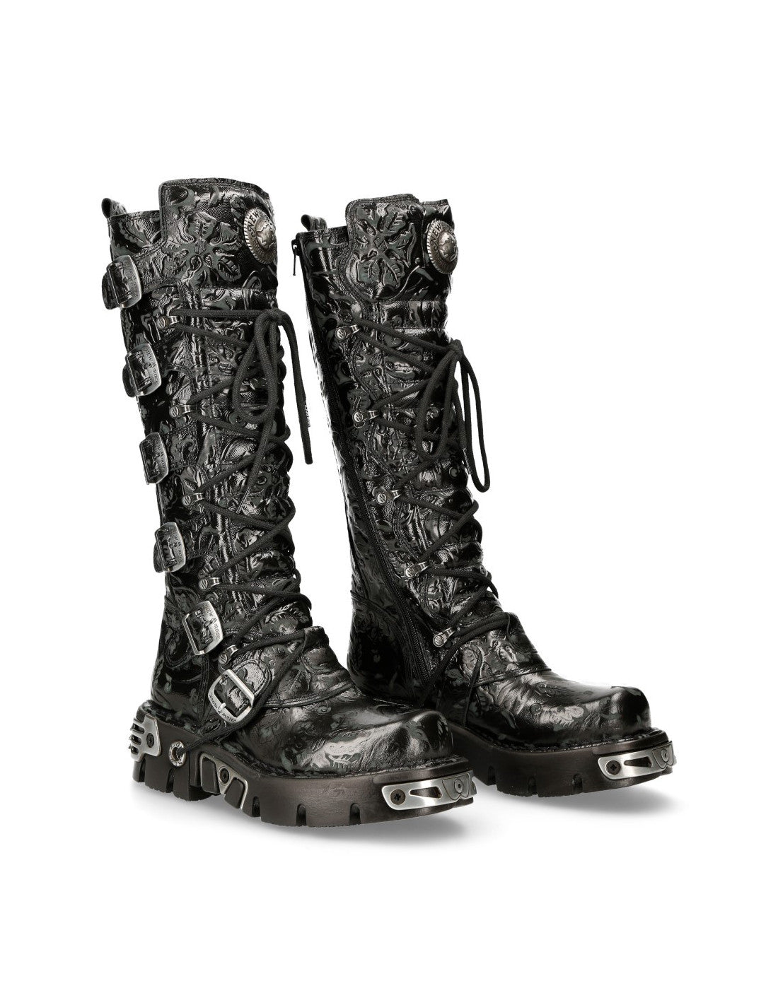 New Rock Schuhe High Boots M-272-CZ35 Stiefel Gothic Echtleder Vintage ...